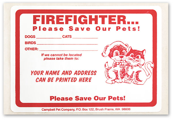 Personalized Firefighter Stickers – Campbell Pet Company